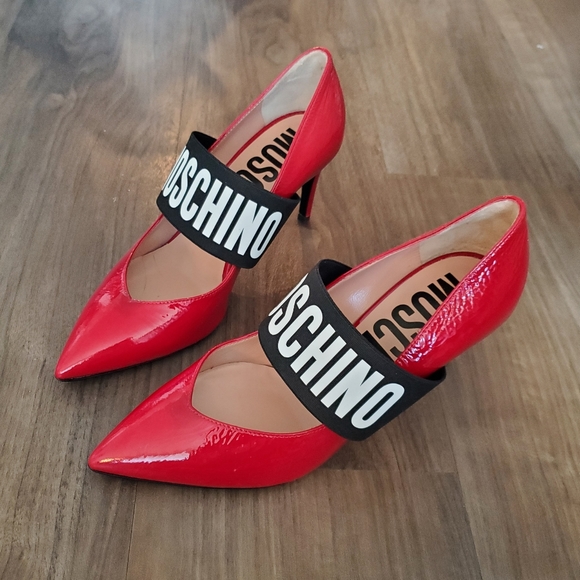 Moschino | Shoes | Moschino Red Patent Leather Pumps | Poshmark